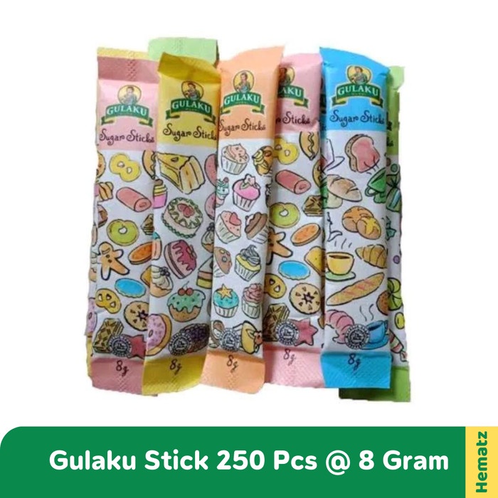 Jual Gulaku Stick Isi 250 Sachet @8gr Gula Stik Sachet Murah Hematz ...
