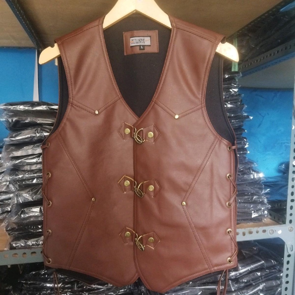 Jual Rompi Kulit Motor Pelindung angin Premium Koboi Simpel Touring ...