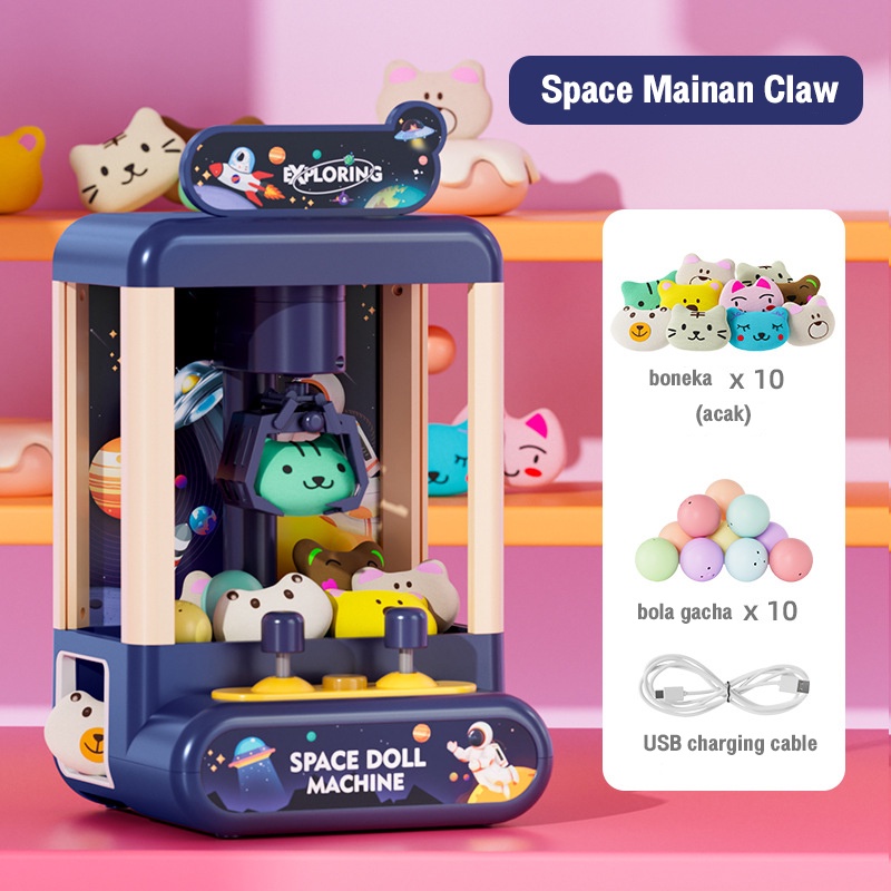 Jual Tatajoy Mainan Anak Claw Game Claw Doll Machine Mesin Capit Mini ...