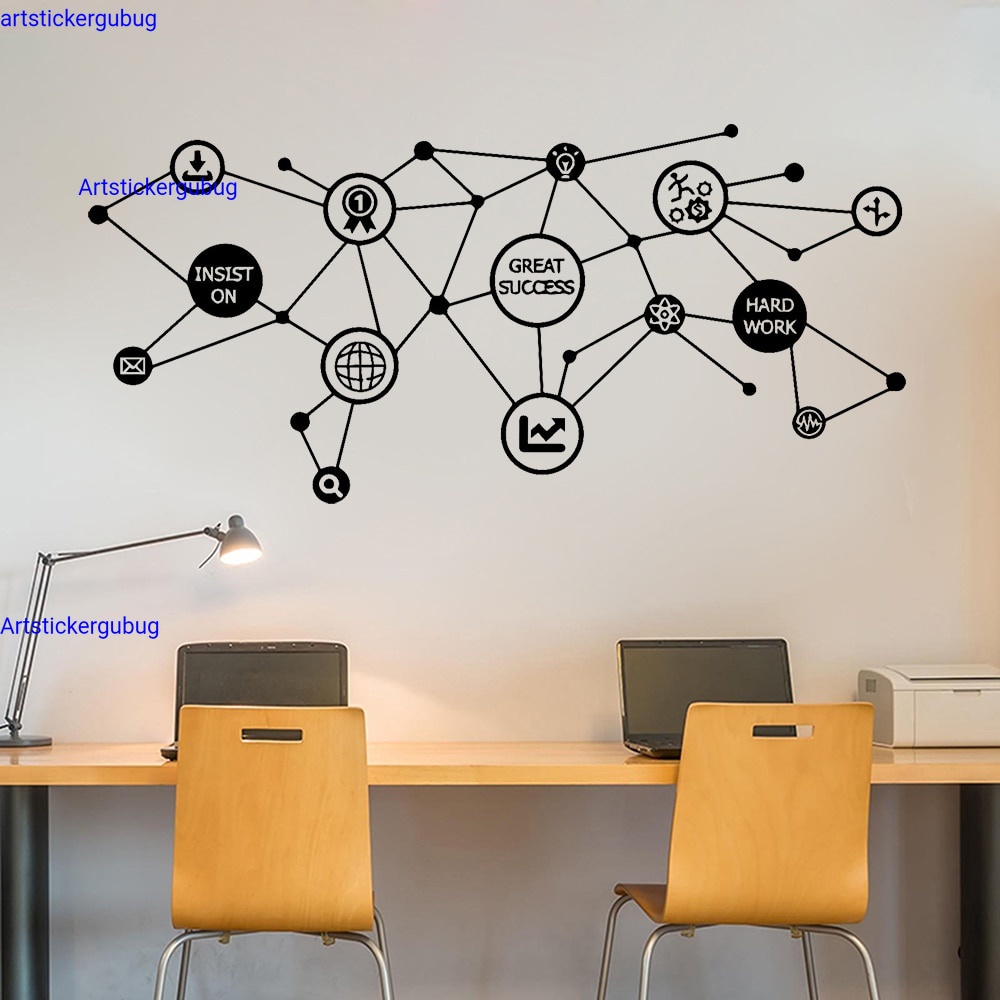 Jual Sticker Office Wall Decal Conference Room Teamwork Quote Wall ...