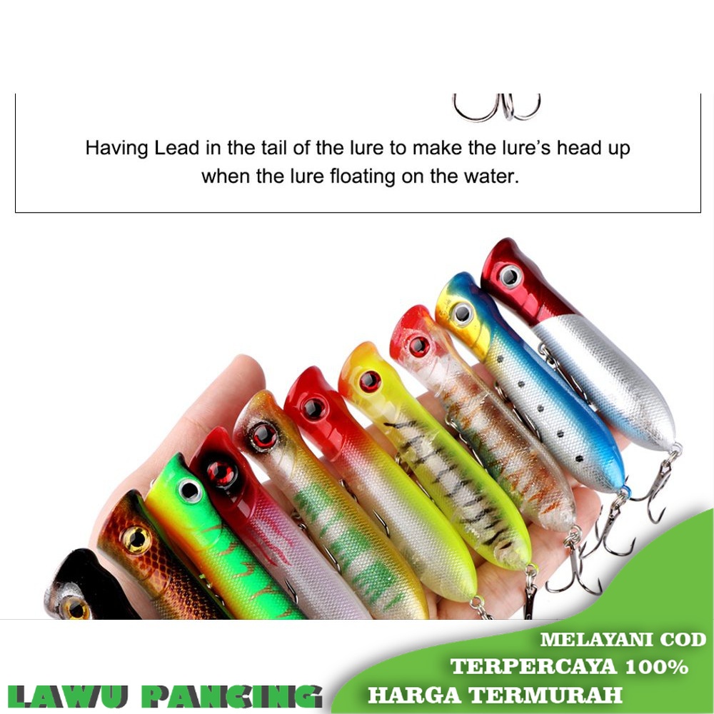 Jual Umpan Ikan Popper 8CM 11.6g Fishing | Shopee Indonesia