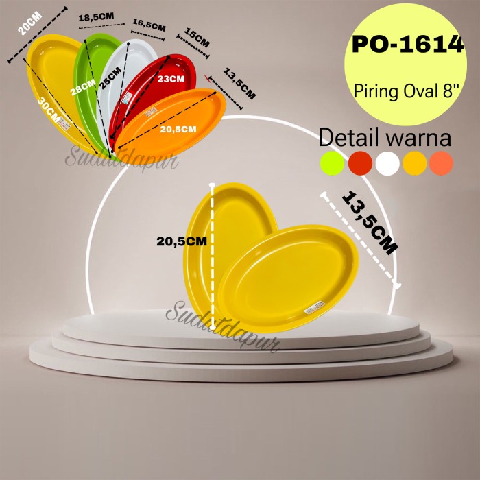 Jual Dapur Piring Oval Melamin 8 inch - Piring Saji Melamine - Piring ...