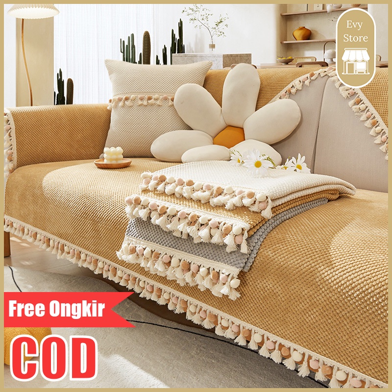 Jual Evy Store COD Sarung Sofa Flanel Tebal Handuk Sofa alas sofa Matras Anak Alas Sarung ...