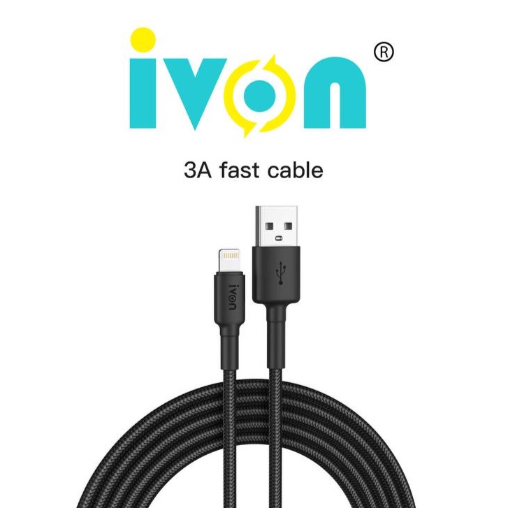 Jual iVON Kabel Data Usb 3A Quick Charge Fast Charging Cable Android ...