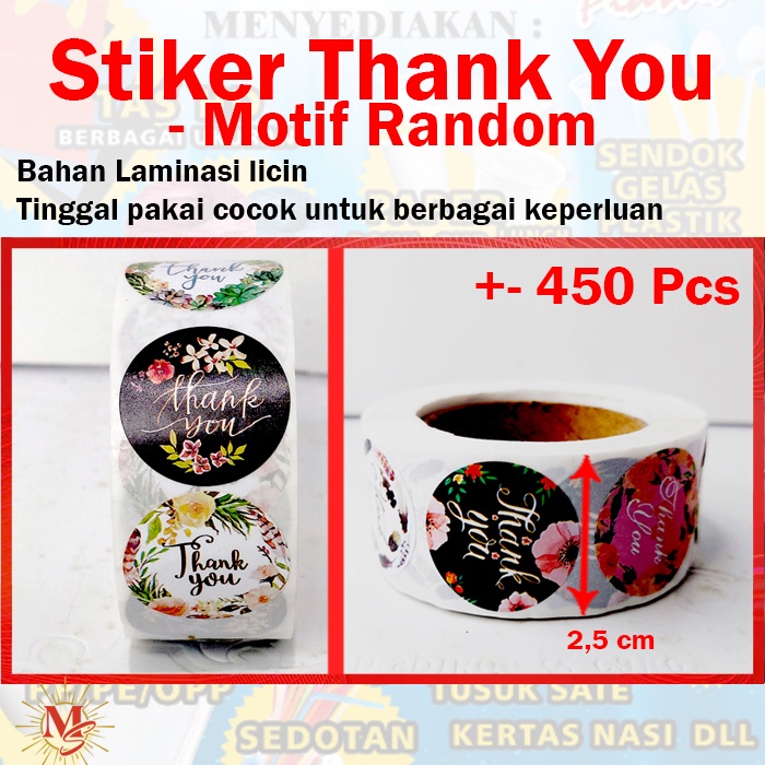 Jual Sticker / Stiker / Label Thank You ( 1 Roll +- 500 pcs) – Untuk ...