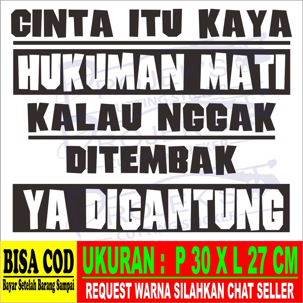 Jual Stiker truk stiker mobil cutting sticker stiker tulisan keren ...