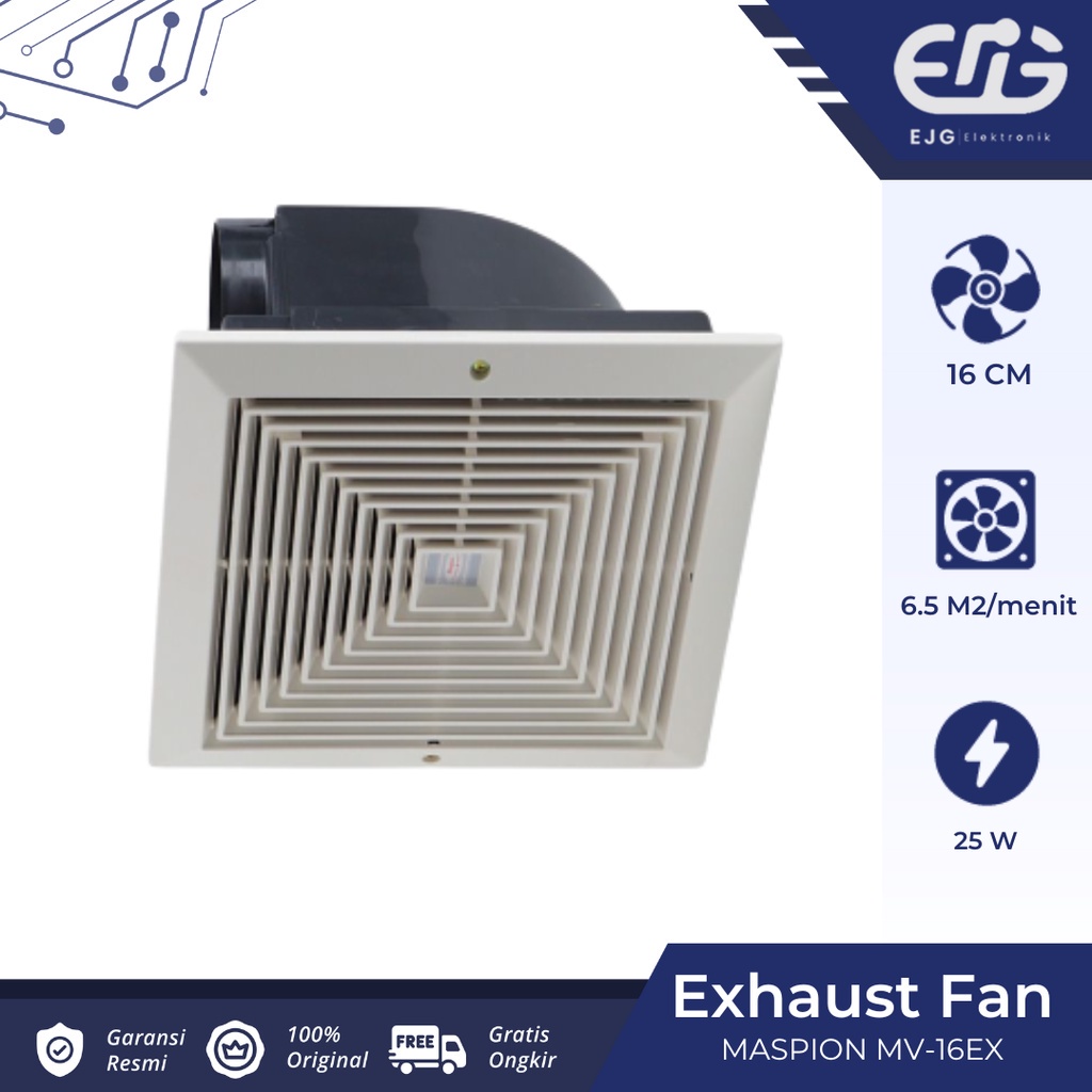Jual Maspion Exhaust Fan MV-16EX Exhaust Plafon MV16EX / MV16 EX / MV 16EX / MV-16 EX | Shopee ...
