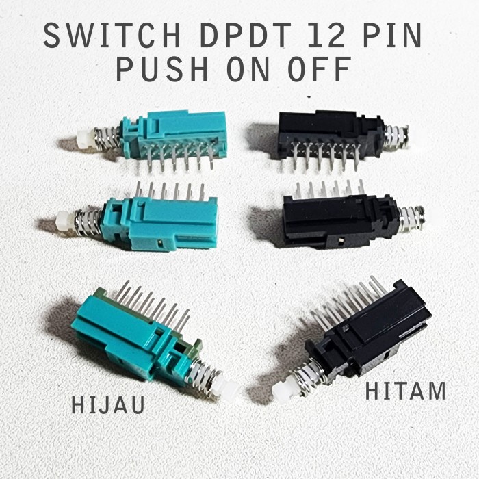 Jual SA Switch DPDT 12 Pin Switch 2x6 PUSH ON OFF SAKLAR TEKAN | Shopee ...
