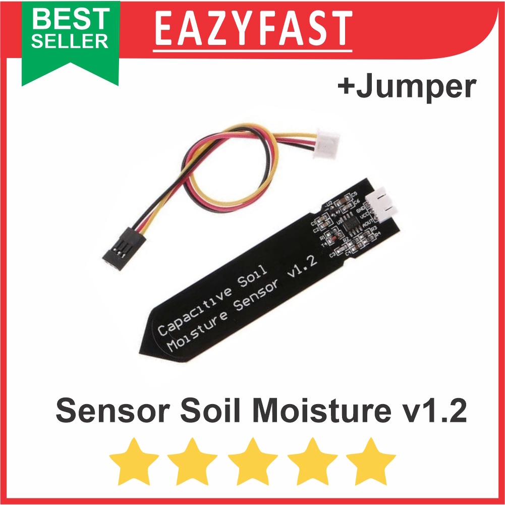 Jual Sensor Kelembaban Tanah Capacitive Soil Moisture Arduino v1.2 ...