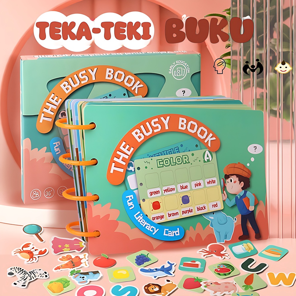Jual New Children busy book busy book sticker bongkar pasang buku ...