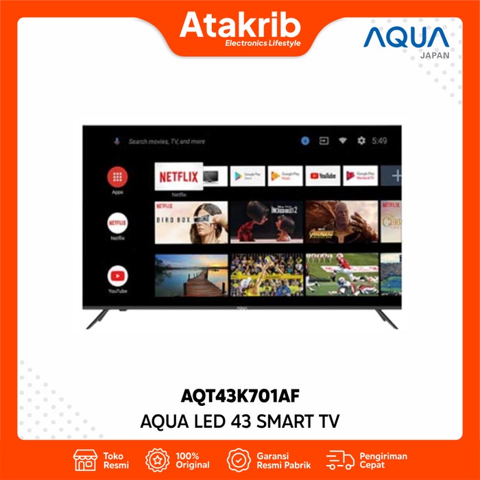 Jual AQUA LED 43 AQT43K701AF Smart Android TV | Shopee Indonesia