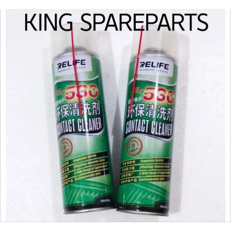 Jual CAIRAN PEMBERSIH CONTACT CLEANER RELIFE RL-530 550ML | Shopee ...