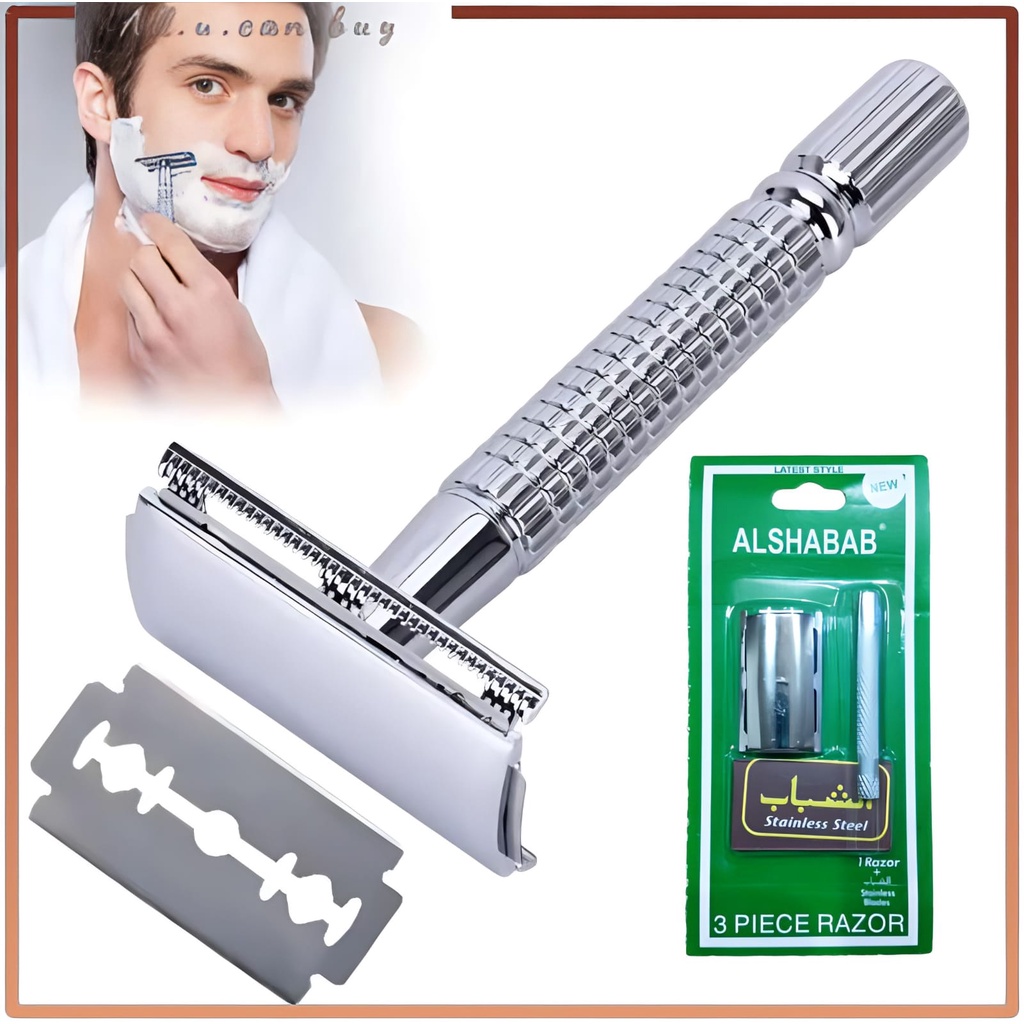Jual Alat Cukur Kumis Janggut ALSHABAB Double Edge Stainless Razor ... Jual Alat Cukur Kumis Janggut ALSHABAB Double Edge Stainless Razor ...
