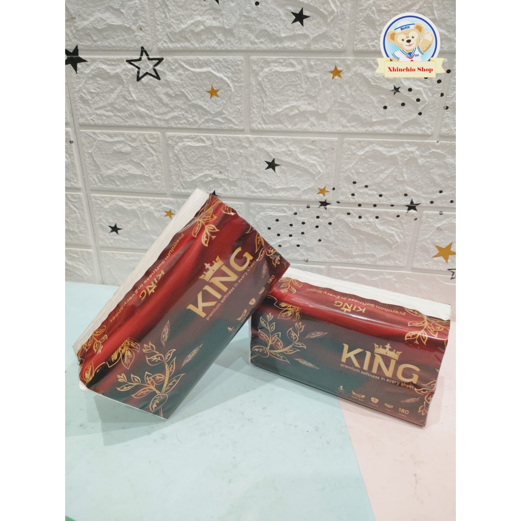 Jual TISU KING PREMIUM 180 SHEET 2 PLY PER PACK/TISSUE KING MURAH/TISU ...