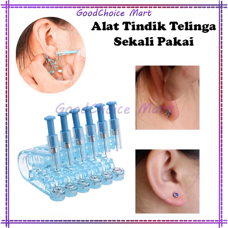 Jual Tindik Telinga Steril / Disposeable Ear Piercing / Jarum Pelubang ...
