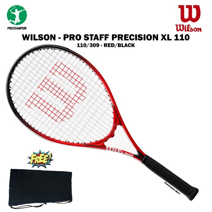Jual Raket Tenis WILSON Pro Staff Precision XL 110 in 309gr Red White ...