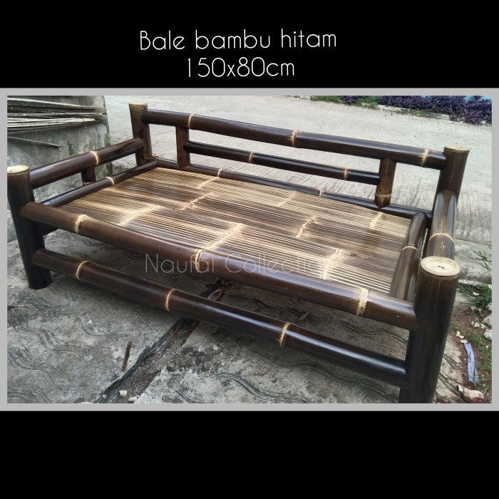 Jual [CG-16] kursi bale bambu hitam tempat duduk 150x80cm | Shopee ...