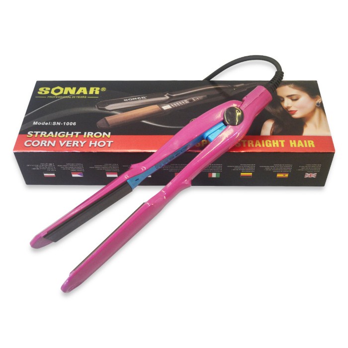 Jual CATOK RAMBUT SONAR SN-1006 STRAIGHT IRON CATOKAN PELURUS DAN CURLY ...