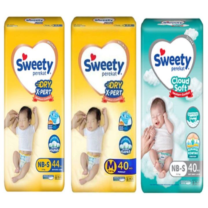 Jual Sweety Perekat Silver Bronze Comfort NBS M L Popok Bayi Newborn ...