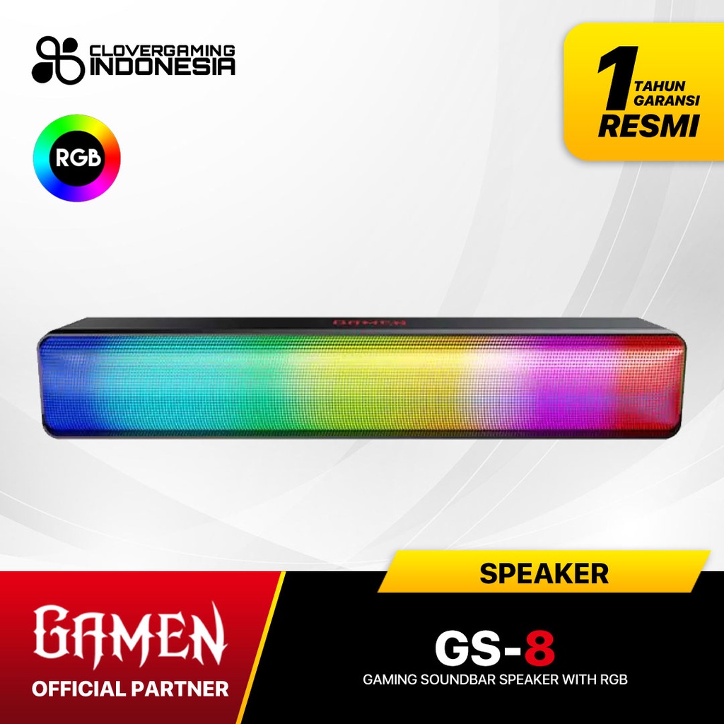 Jual Gamen GS8 GS-8 RGB Multimedia Soundbar Speaker Gaming RGB | Shopee Indonesia