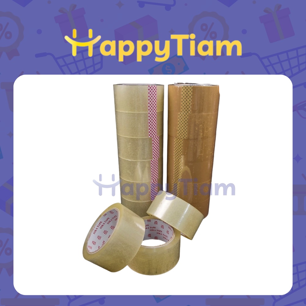 Jual LAKBAN OPP SIKA 2" INCH PACKAGING TAPE LEM LENGKET PANJANG ISOLASI ...