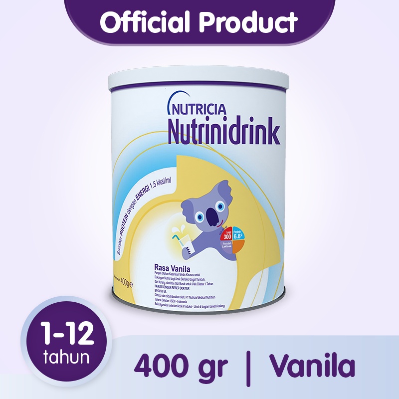 Jual Nutrinidrink Powder 400gr Vanilla (susu kebutuhan medis khusus ...