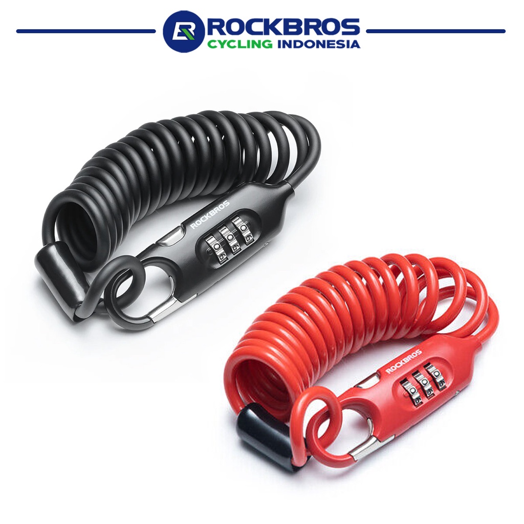 Jual ROCKBROS PL3002 Kunci Gembok Sepeda Helm Kombinasi Angka Bicycle ...