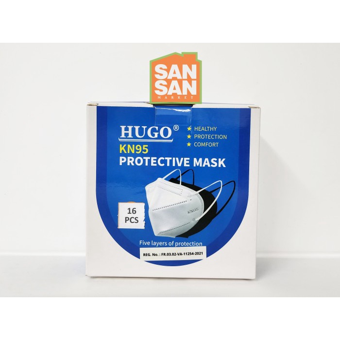 Jual Hugo Masker KN95 Protective Mask Putih 16 Pcs Masker Duckbill ...