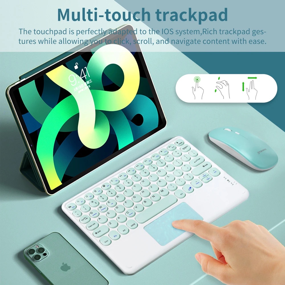 Jual Keyboard Wireless Touchpad Bluetooth V3.0 with - GOOJODOQ | Shopee ...