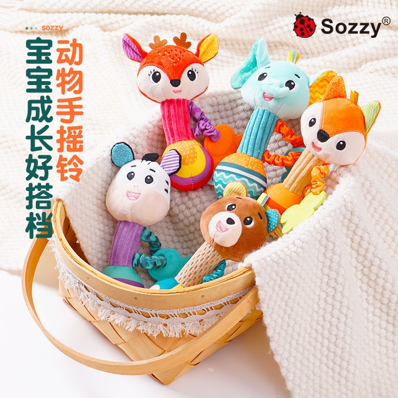 Jual SOZZY RATTLE STICK | mainan rattle teether bayi | mainan genggam ...
