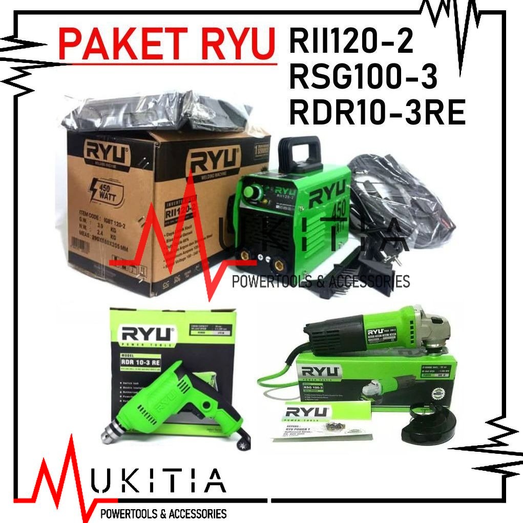 Jual PAKET TEKIRO RYU MESIN LAS BOR GERINDA 45O WATT BOR 10MM DAN ...