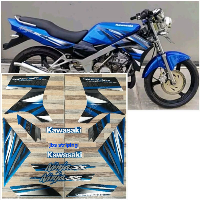Jual Stiker ninja ss Striping Kawasaki Ninja SS biru blue tahun 2013 ...