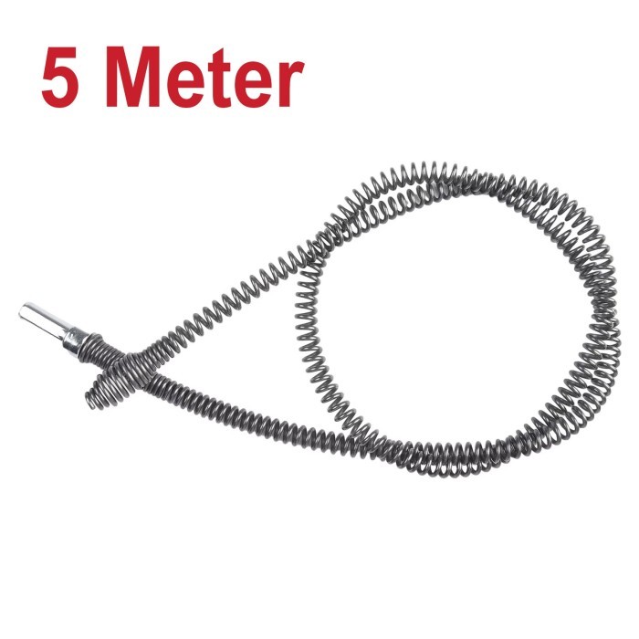 Jual AC00 Alat Jepit Kawat Pembersih Saluran Mampet Adaptor Bor Pipa Air wastafe - 5 Meter ...