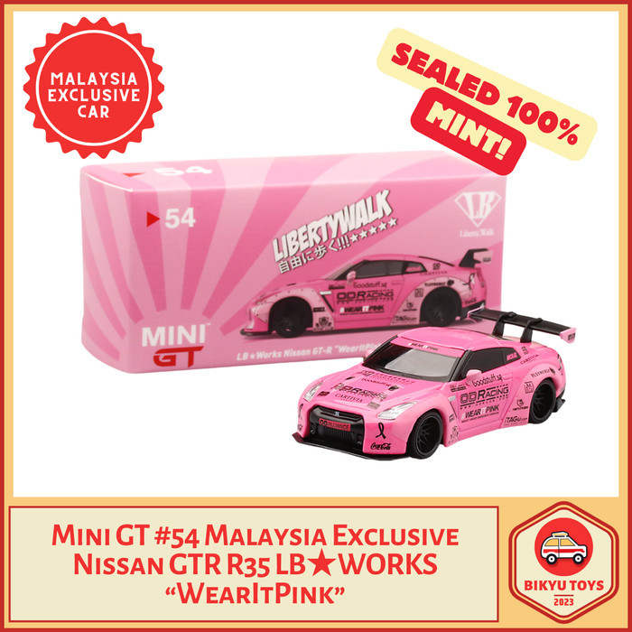 Jual Mini GT 54 Nissan GTR R35 LBWK LB WORKS WearItPink Breast Cancer ...