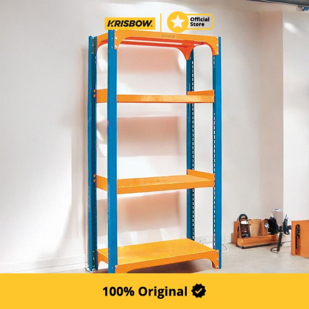 Jual Krisbow Gut Shelving Steel Rak Besi 4 Tingkat 90X45X180 cm ...