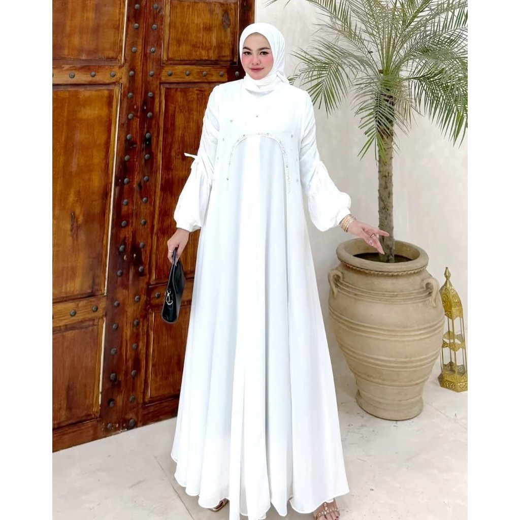 Jual R.A - Elora Set Gamis Muslim Wanita Matt Ceruty Babydoll Premium ...