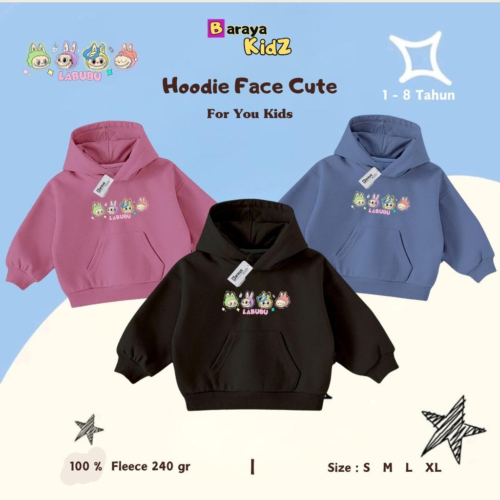 Jual Sweater Anak Hoodie Motif Face Cute Labubu Lucu Perempuan Laki ...