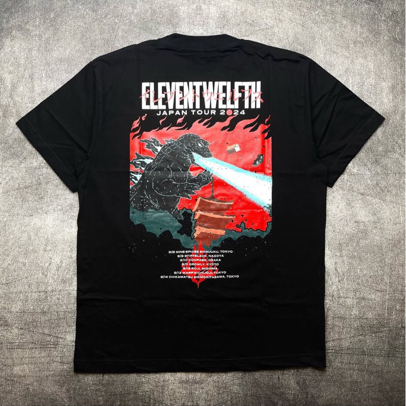 Jual Tshirt ELEVENTWELFTH - JAPAN TOUR 2024 Cotton combed Black 24s ...