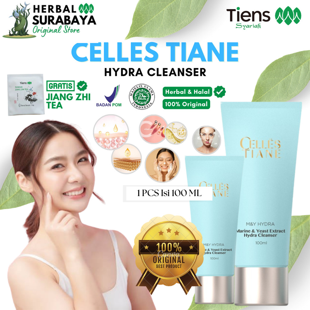 Jual CELLES TIANE MARINE & YEAST EXTRACT HYDRA CLEANSER Mencerahkan ...