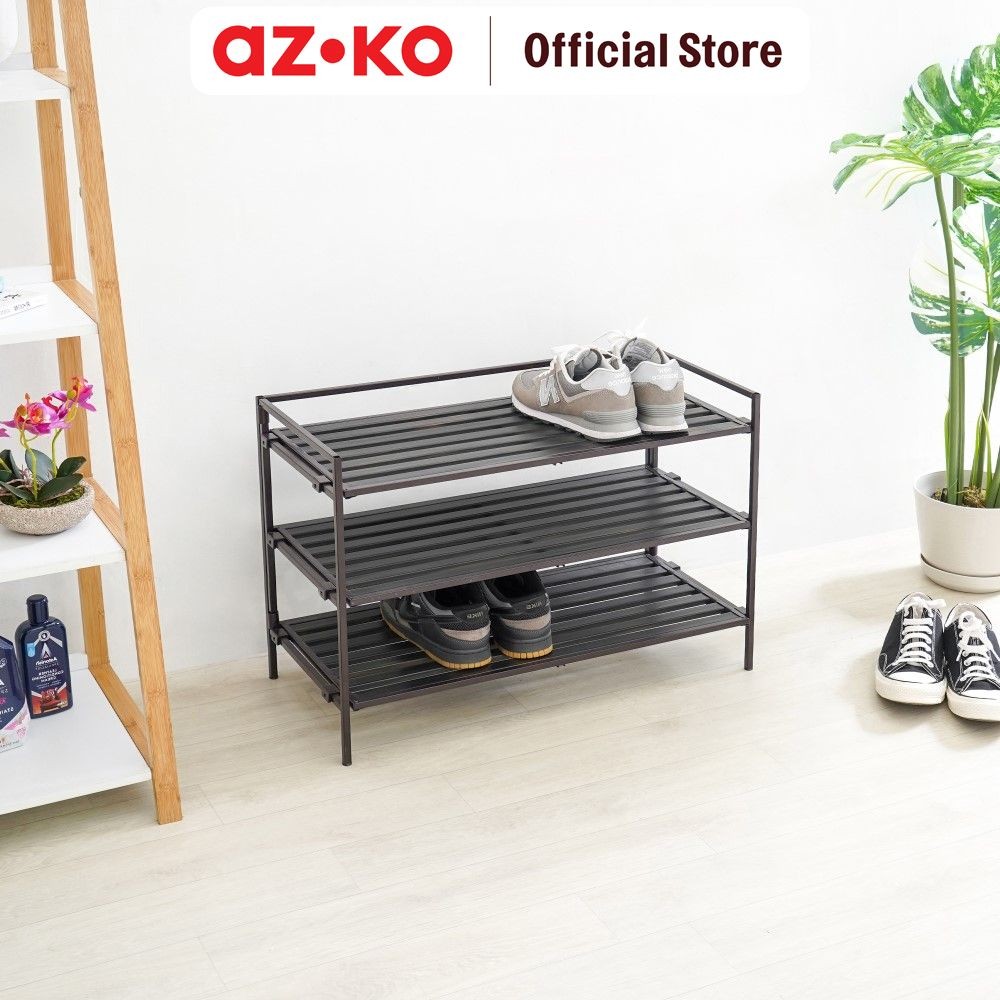 Jual AZKO Masterspace Epoxy Rak Sepatu 3 Tingkat - Bronze Shoe Rack ...