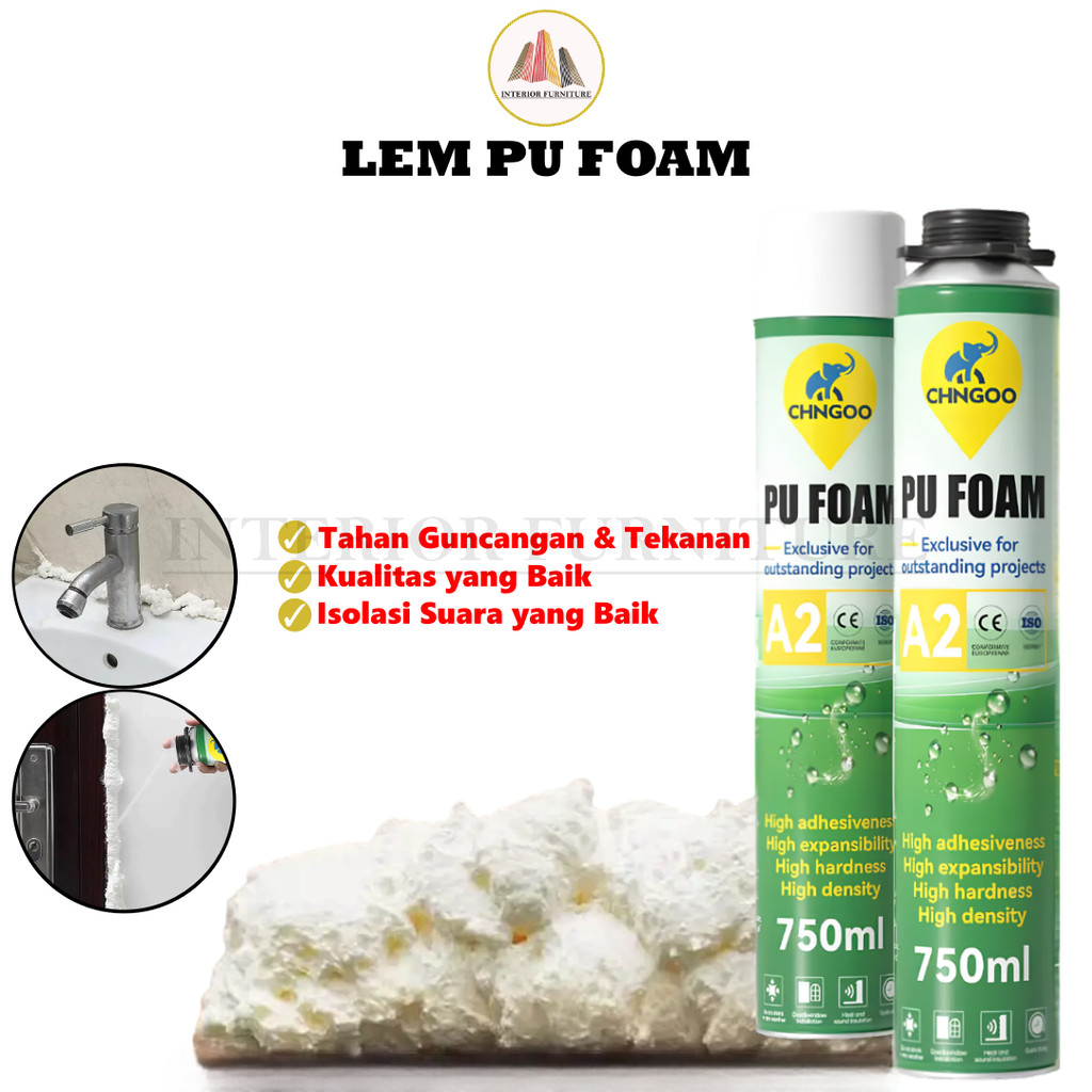 Jual Polyurethane Foam PU Foam Spray Lem Busa Sealant Peredam Suara Panas Mengisi Celah Dinding ...