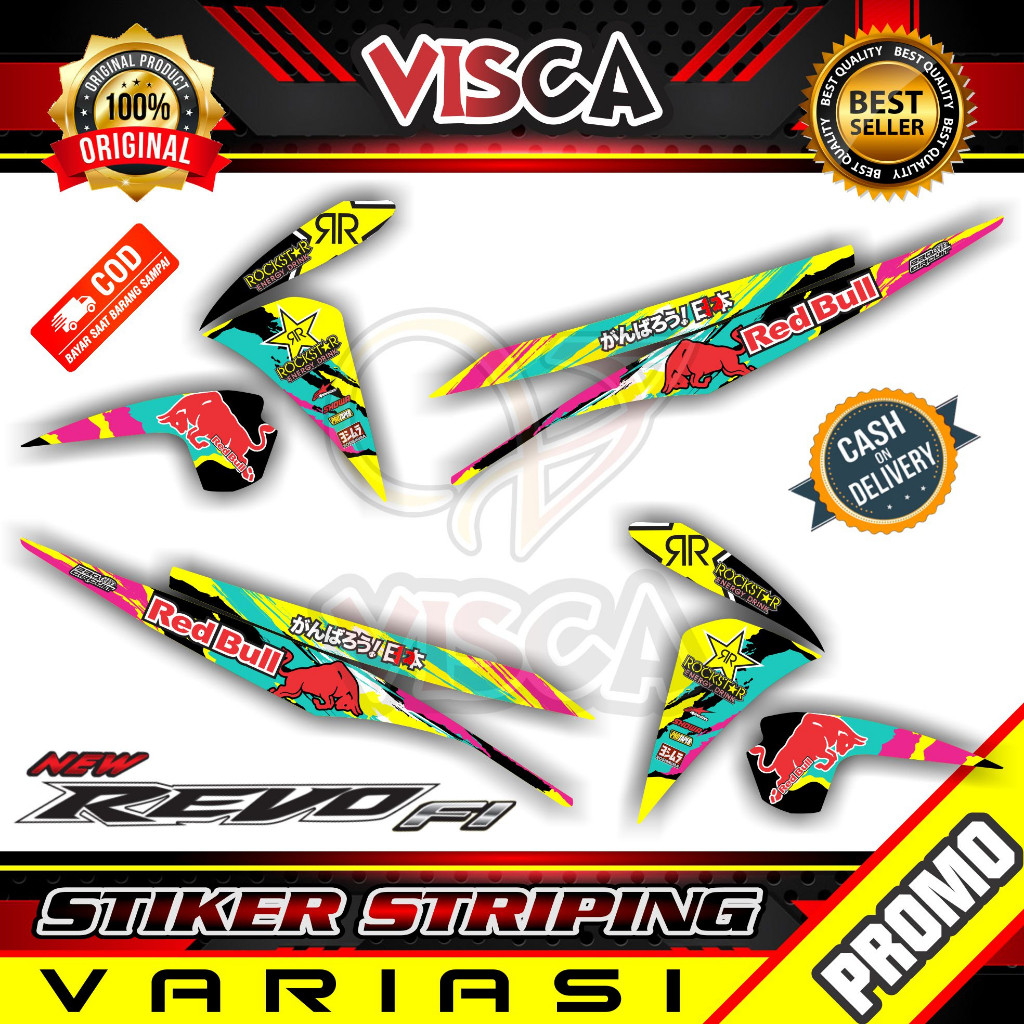 Jual Stiker Striping Revo Fit Injeksi Variasi Road Race | Shopee Indonesia