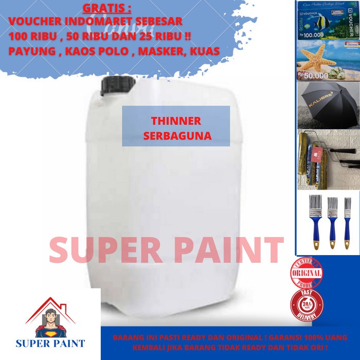 Jual THINNER PU PREMIUM 20L / THINER POLYURETHANE SELEVEL PROPAN 20 LITER | Shopee Indonesia