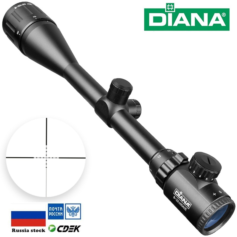 Jual DIANA 8-32X50 Teleskop Tactical Rifle Optics Red Dot Green Sniper ...