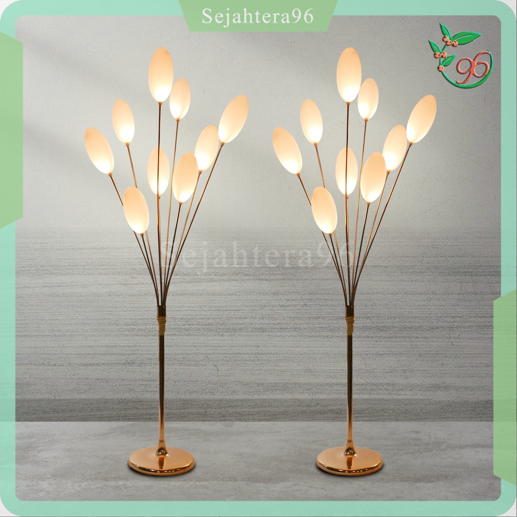 Jual Lampu Standing Telur Led Egg 9 Head Stand Lamp Tulip Artificial ...