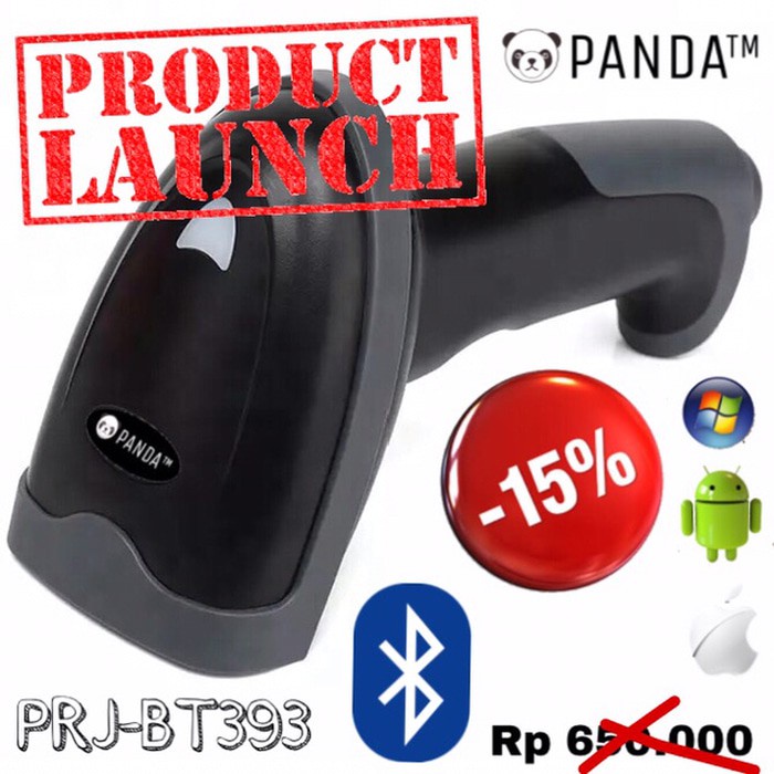 Jual WIRELESS BLUETOOTH 1D LASER BARCODE SCANNER PANDA PRJ-393(Android ...