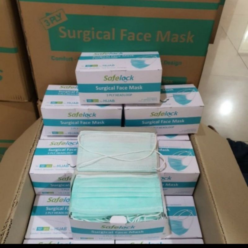Jual Masker medis safelock 3ply | Shopee Indonesia