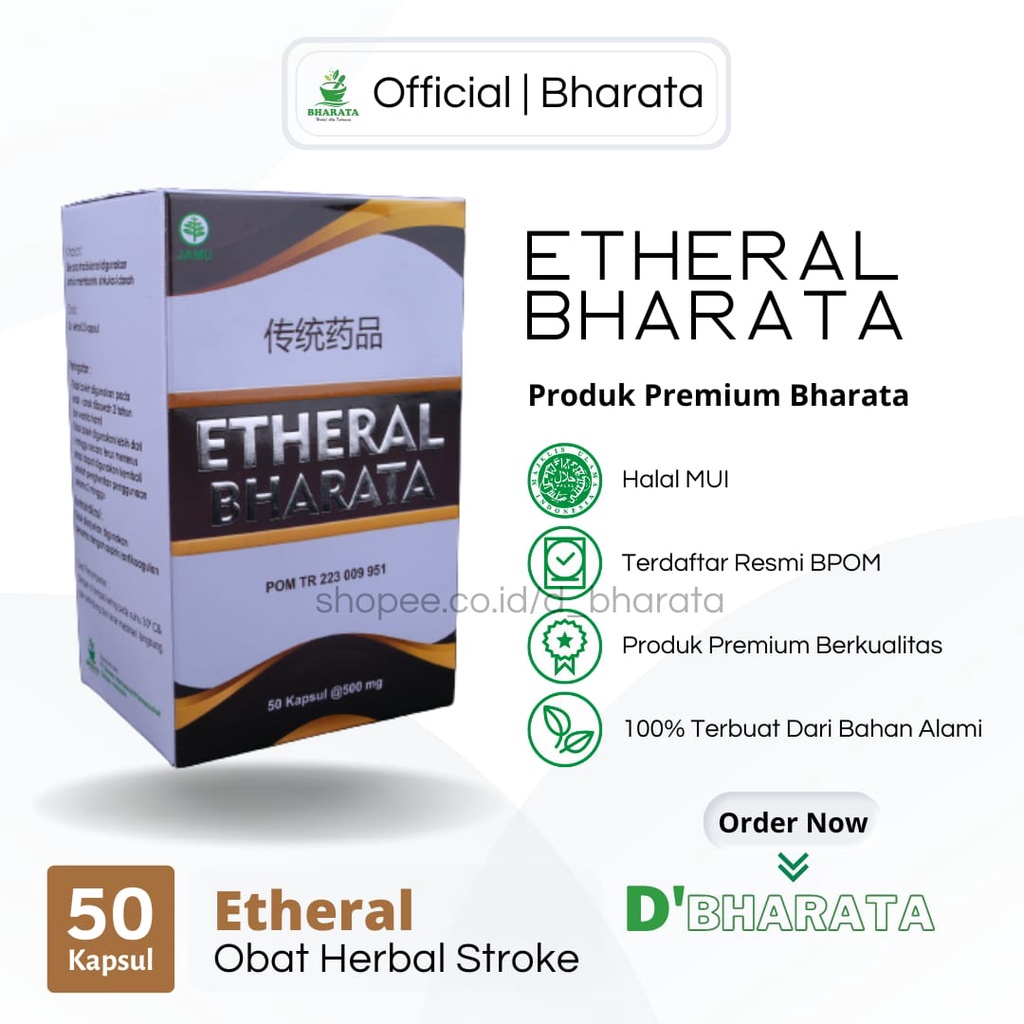 Jual Etheral Bharata - Kemasan Box 500mg - Isi 50 Kapsul - Obat Herbal ...