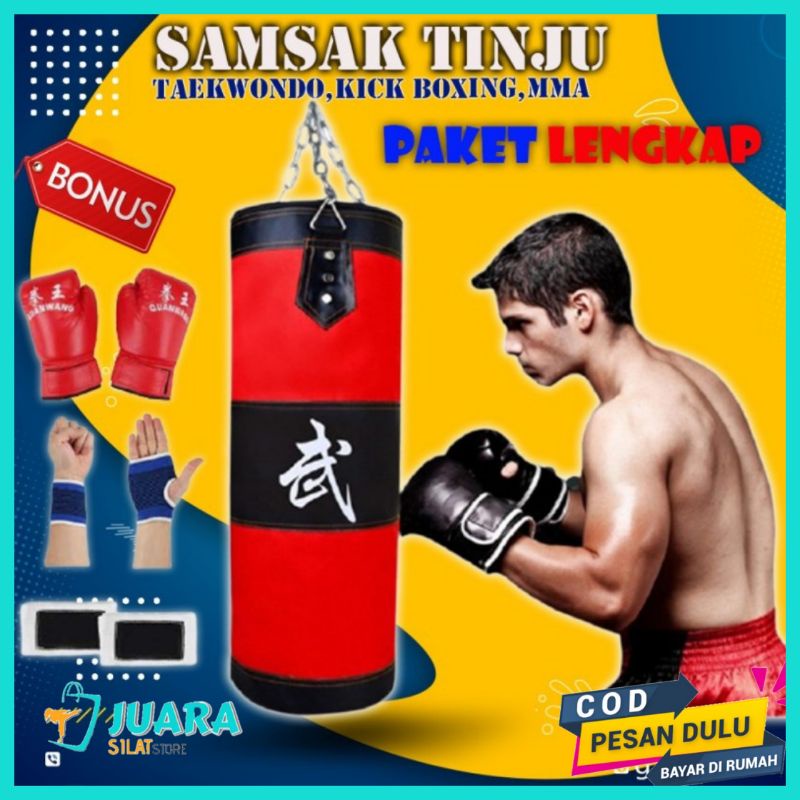 Jual {{ORIGINAL}} PAKET SAMSAK TANPA ISI & SARUNG TINJU/ BOXING/MMA ...