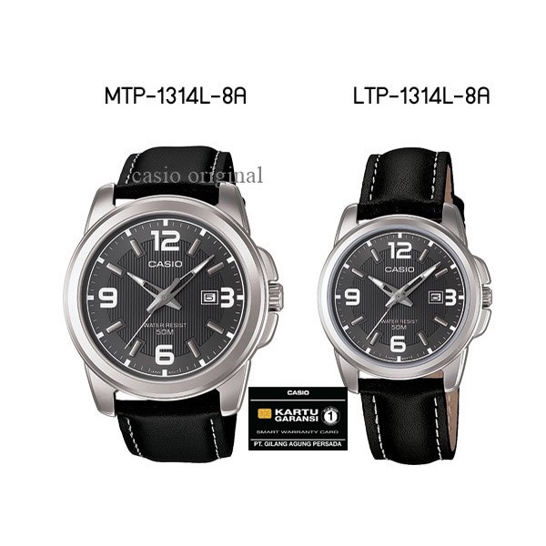 Jual JAM TANGAN PASANGAN COUPLE CASIO MTP LTP 1314L GINAL (SATUAN ...